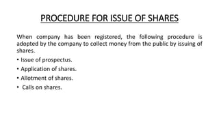 Issue and forfeiture of shares | PPTX