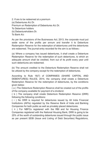 Issue And Redemption Of Debentures Pdf