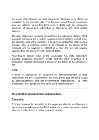 Issue And Redemption Of Debentures Pdf Personal Debt Personal Finance