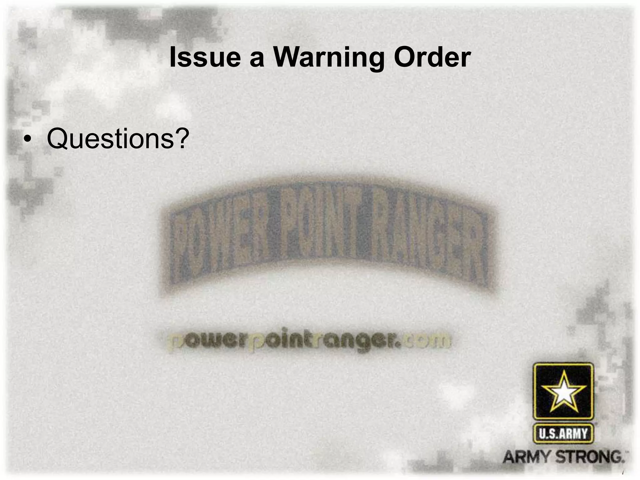 Issue a WARNO | PPTX