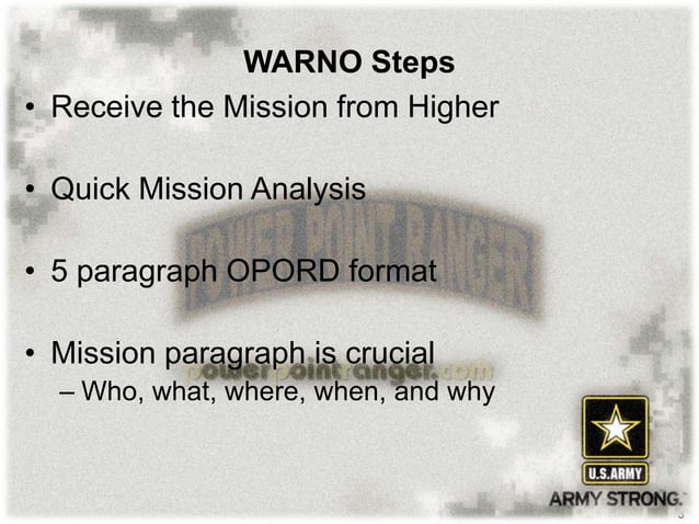 Issue a WARNO | PPTX