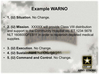 Issue a WARNO | PPTX