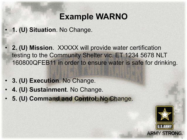 Issue a WARNO | PPTX
