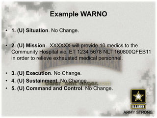 Issue a WARNO | PPT