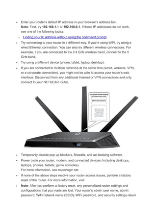 Issue in netgear login | PDF
