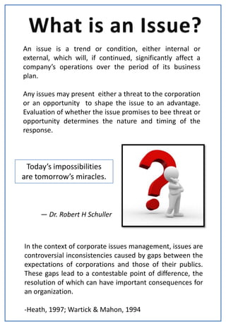 Issue Management- Public Relations | PPTX