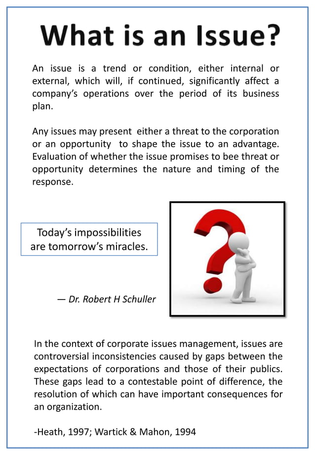 Issue Management- Public Relations | PPTX | Political Issues & policy ...