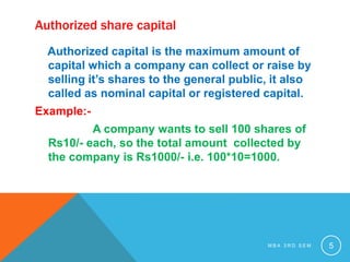 Issue of capital | PPTX