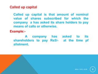Issue of capital | PPTX