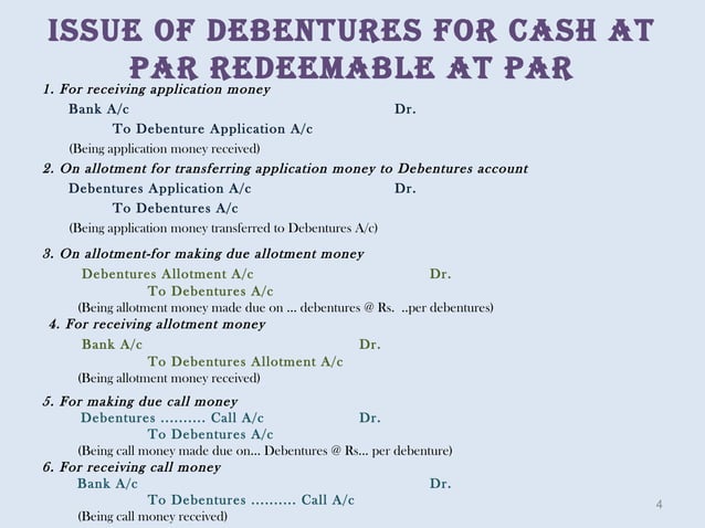 Issue of debentures | PPT | Home Financing | Personal Debt