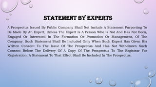 Issue of Prospectus .ppt. company law notes | PPTX