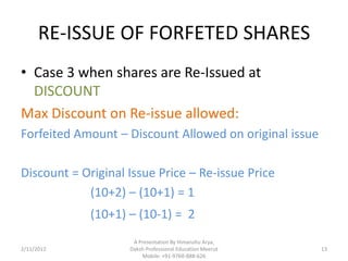 Issue of shares | PPTX