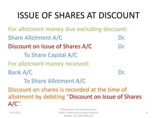 Issue of shares | PPTX