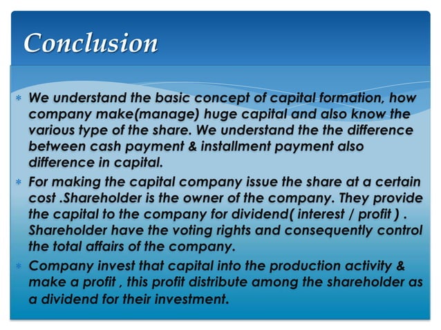 Issue of shares | PPTX | Stocks and Bonds | Personal Investing