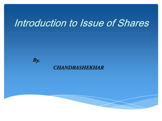 Issue of shares | PPTX