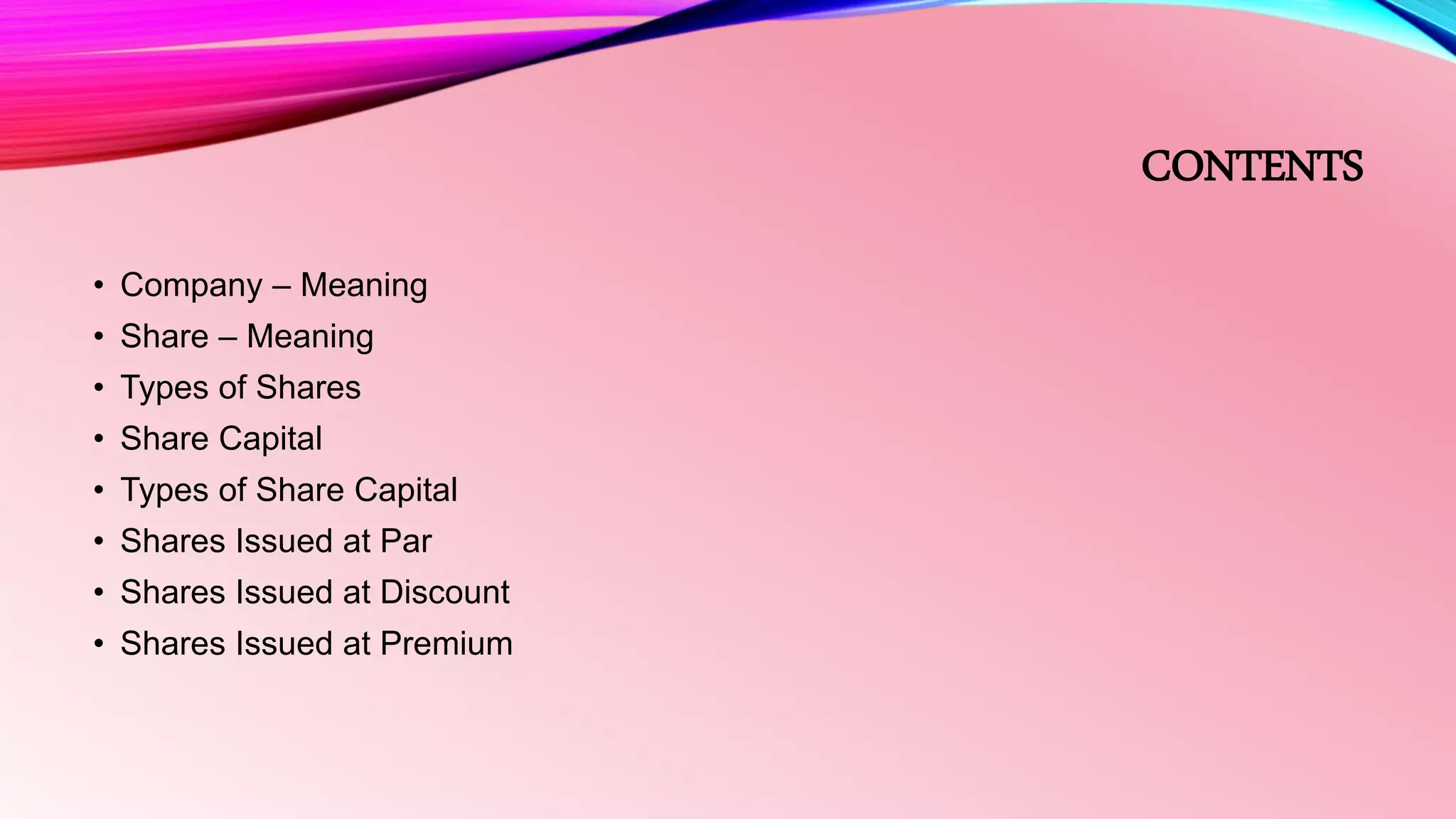 Issue of shares | PPTX