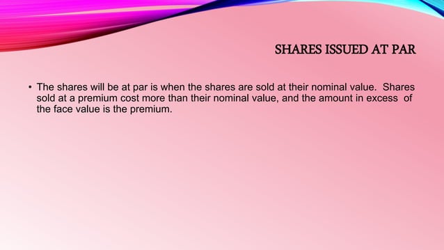 Issue of shares | PPTX