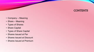 Issue of shares | PPTX