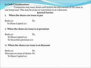 Issue of shares | PPT