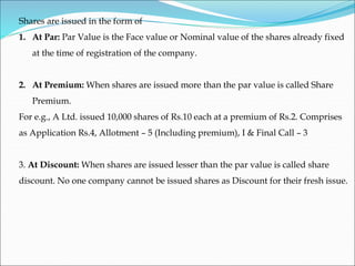Issue of shares | PPT