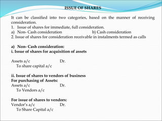 Issue of shares | PPT