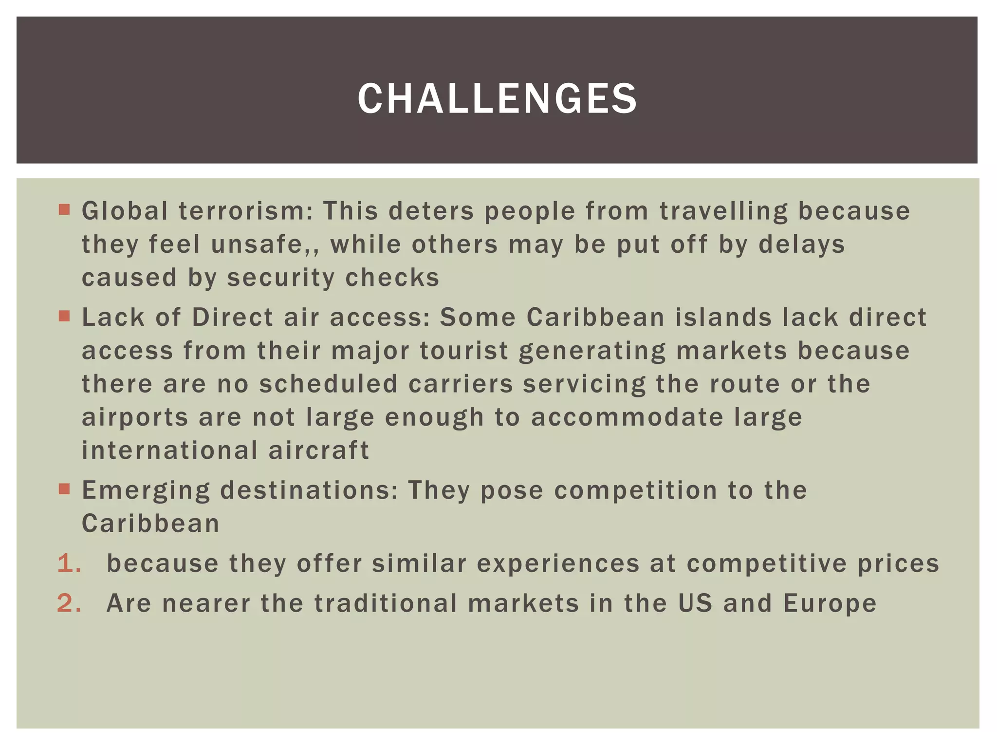 Issues affecting tourism | PPTX