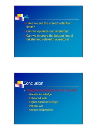 Alhuda CIBE - Issues and Challenges in Retakaful by Azman Ismail | PDF ...