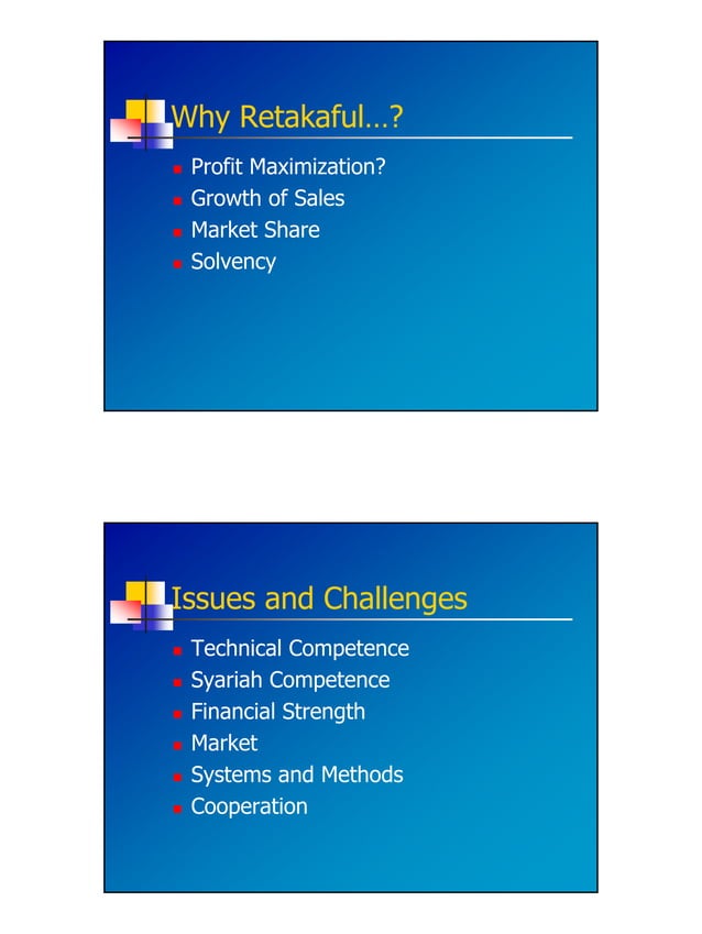 Alhuda CIBE - Issues and Challenges in Retakaful by Azman Ismail | PDF