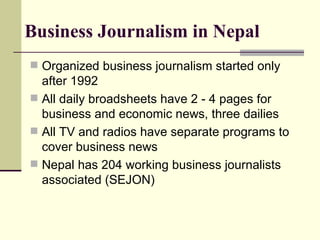 Issues and challenges of business journalism | PPT
