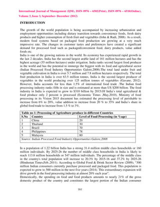 Issues and concerns of food processing manufacturing units in j&k | PDF