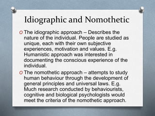 Issues and Debates AQA A2 Psychology | PPTX