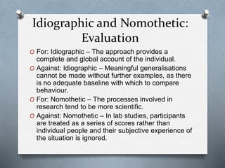 Issues and Debates AQA A2 Psychology | PPTX