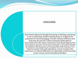 Issues based english curriculum | PPT