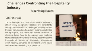 Issues, challenges, trends, and innovations in the hospitality and ...