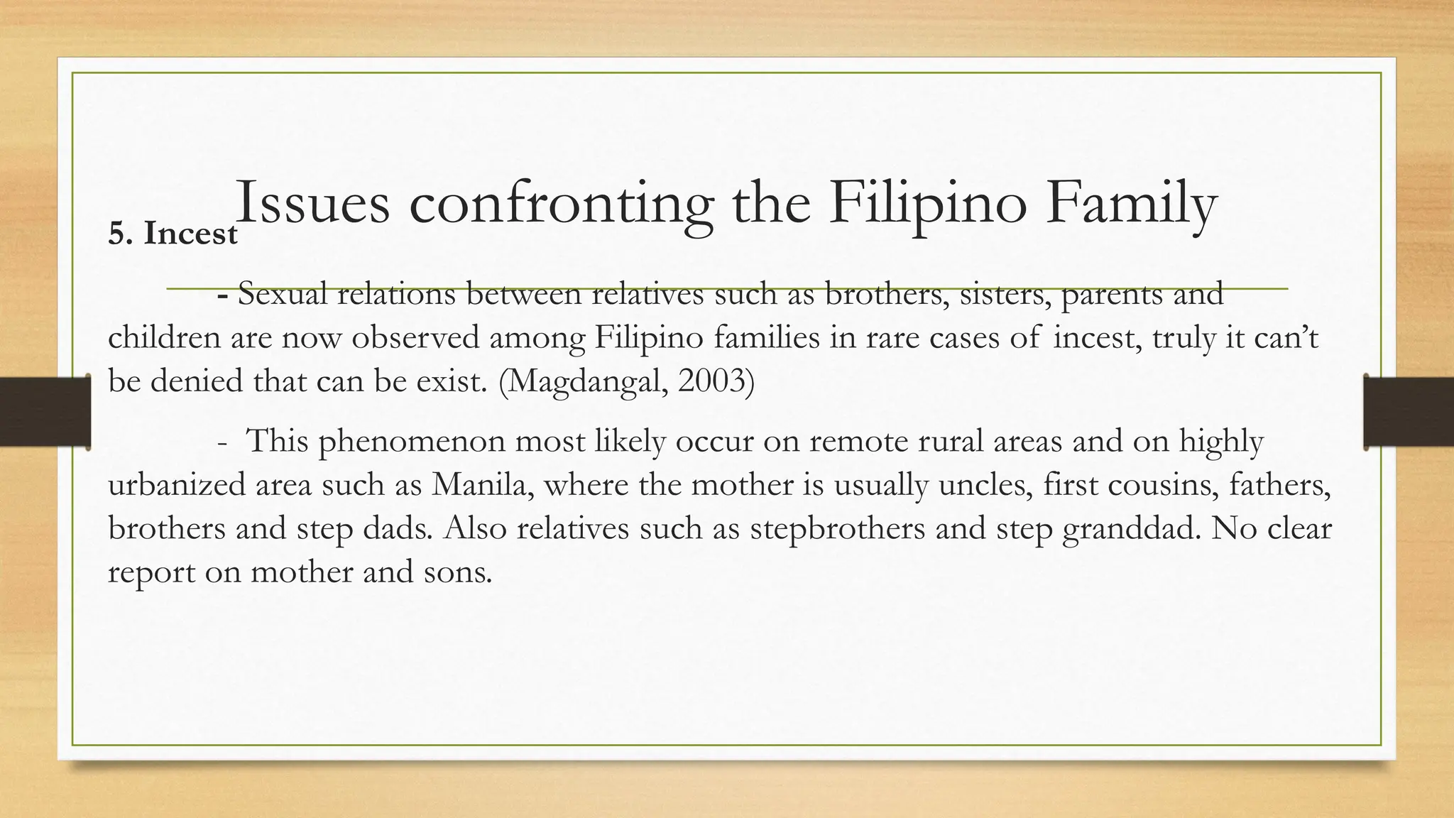 Issues Confronting Filipino Family Val ed 3 | PPTX