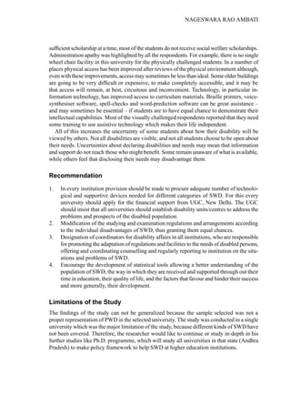 Issues encountered by students with disabilities at higher education ...