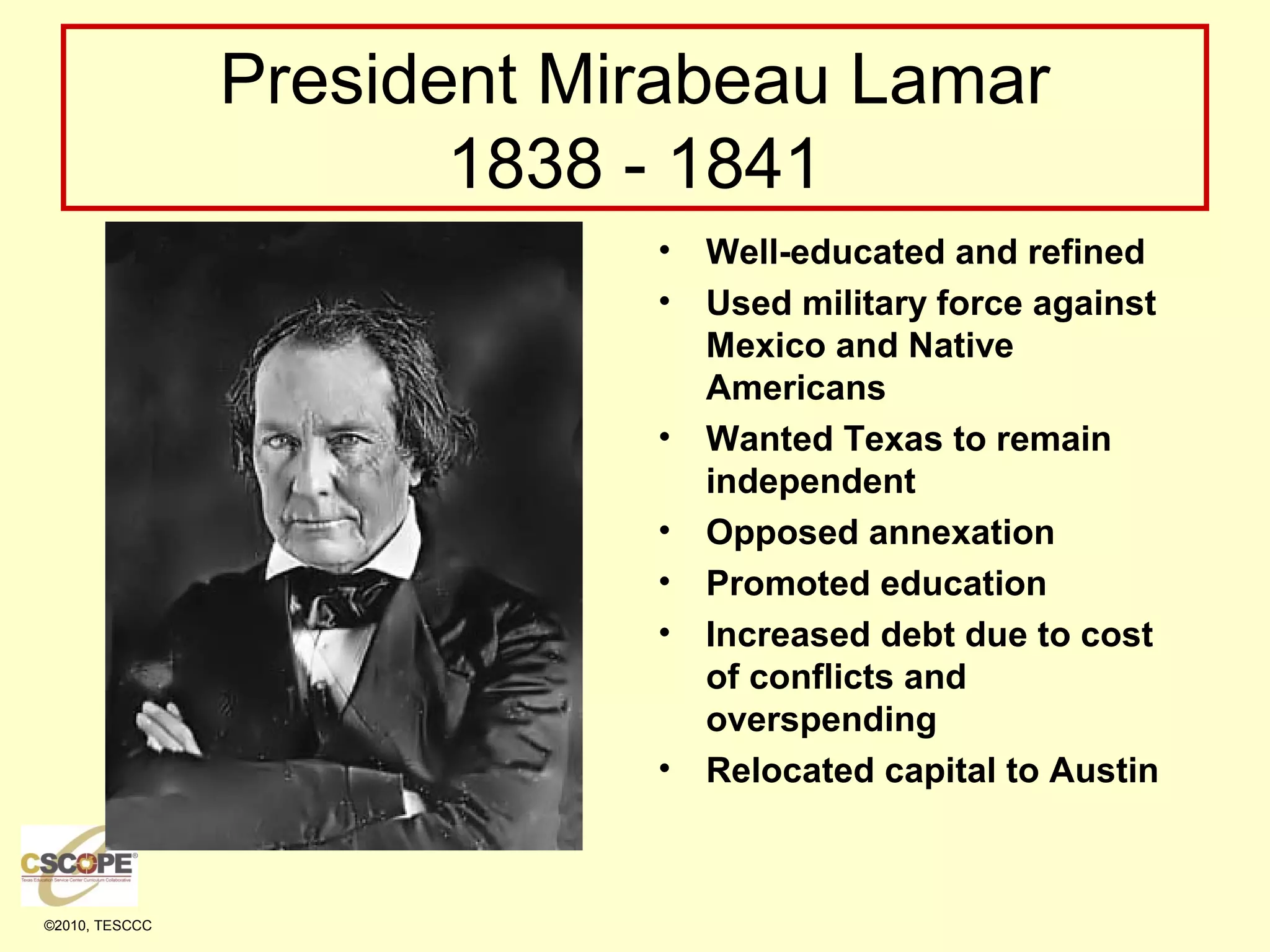 Issues faced by the republic of texas 2 | PPT
