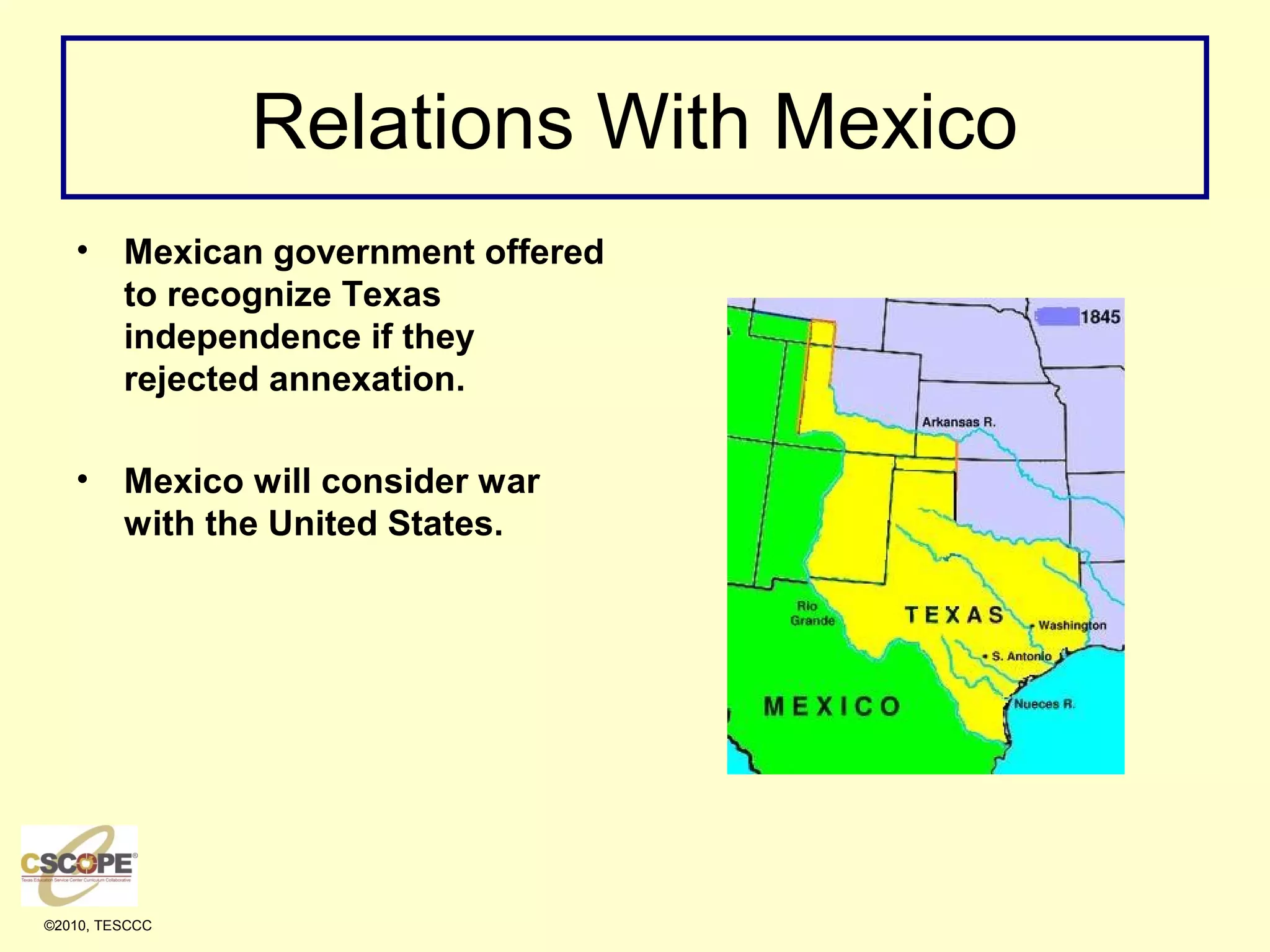 Issues faced by the republic of texas 2 | PPT