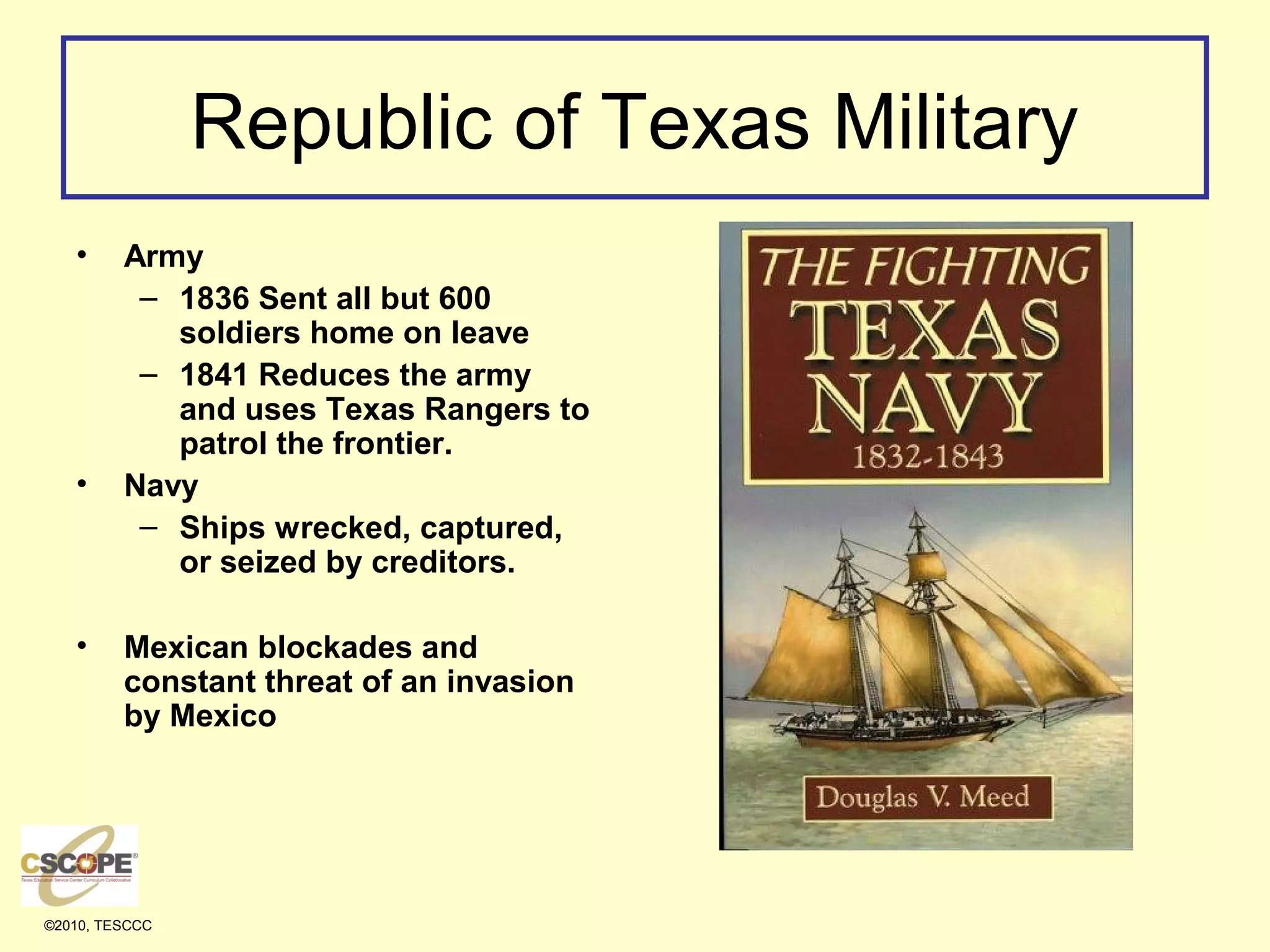 Issues faced by the republic of texas 2 | PPT