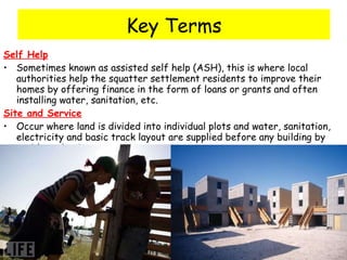 Issues for people living in squatter settlements in led cs strategies | PPT