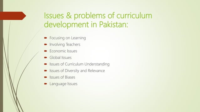 Issues in curriculum development | PPTX
