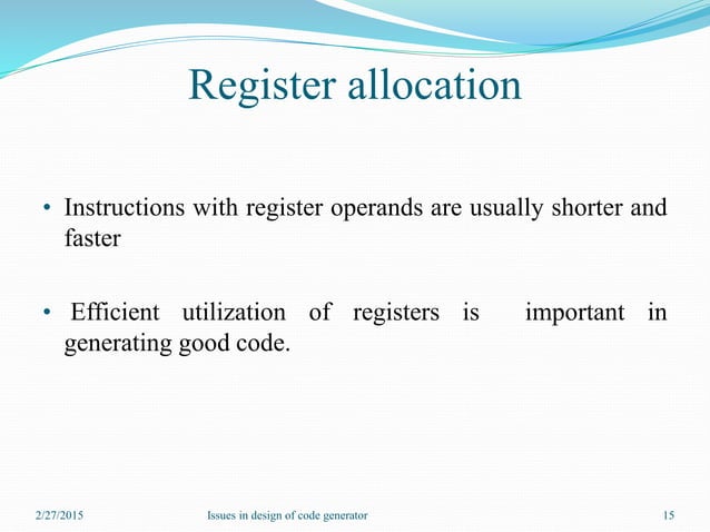 Issues in design_of_code_generator | PPTX