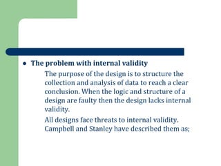 Issues in Experimental Design | PPTX