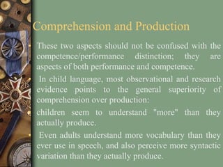 Issues in first language acquisition | PPTX