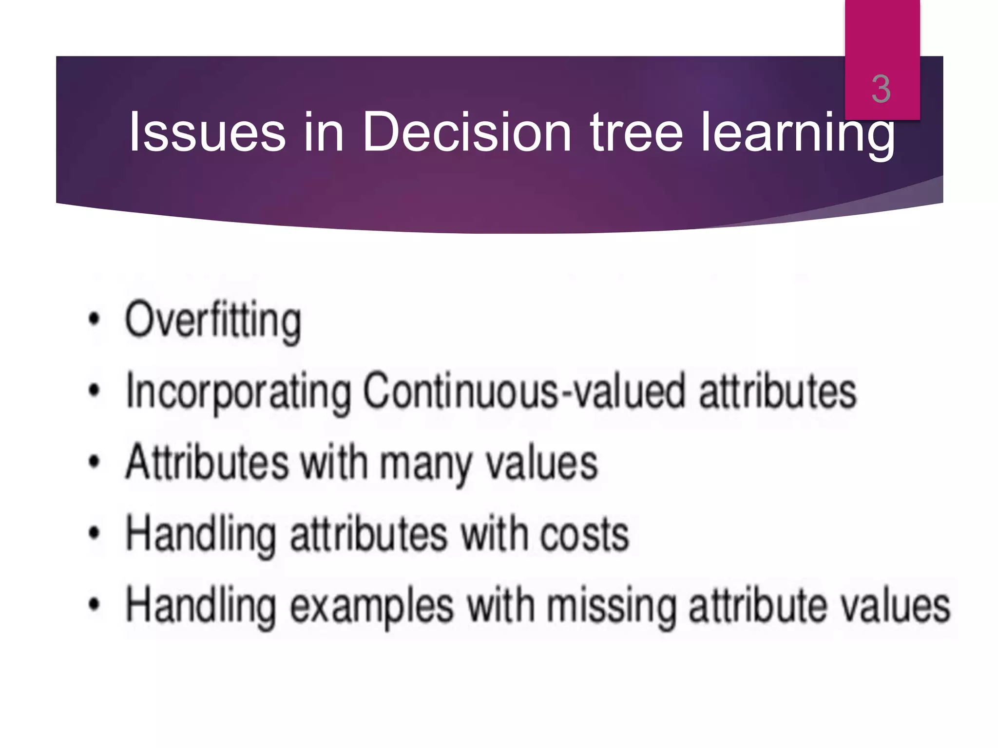 Issues in machine learning | PPT