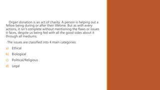 Issues in Organ Donation | PPTX
