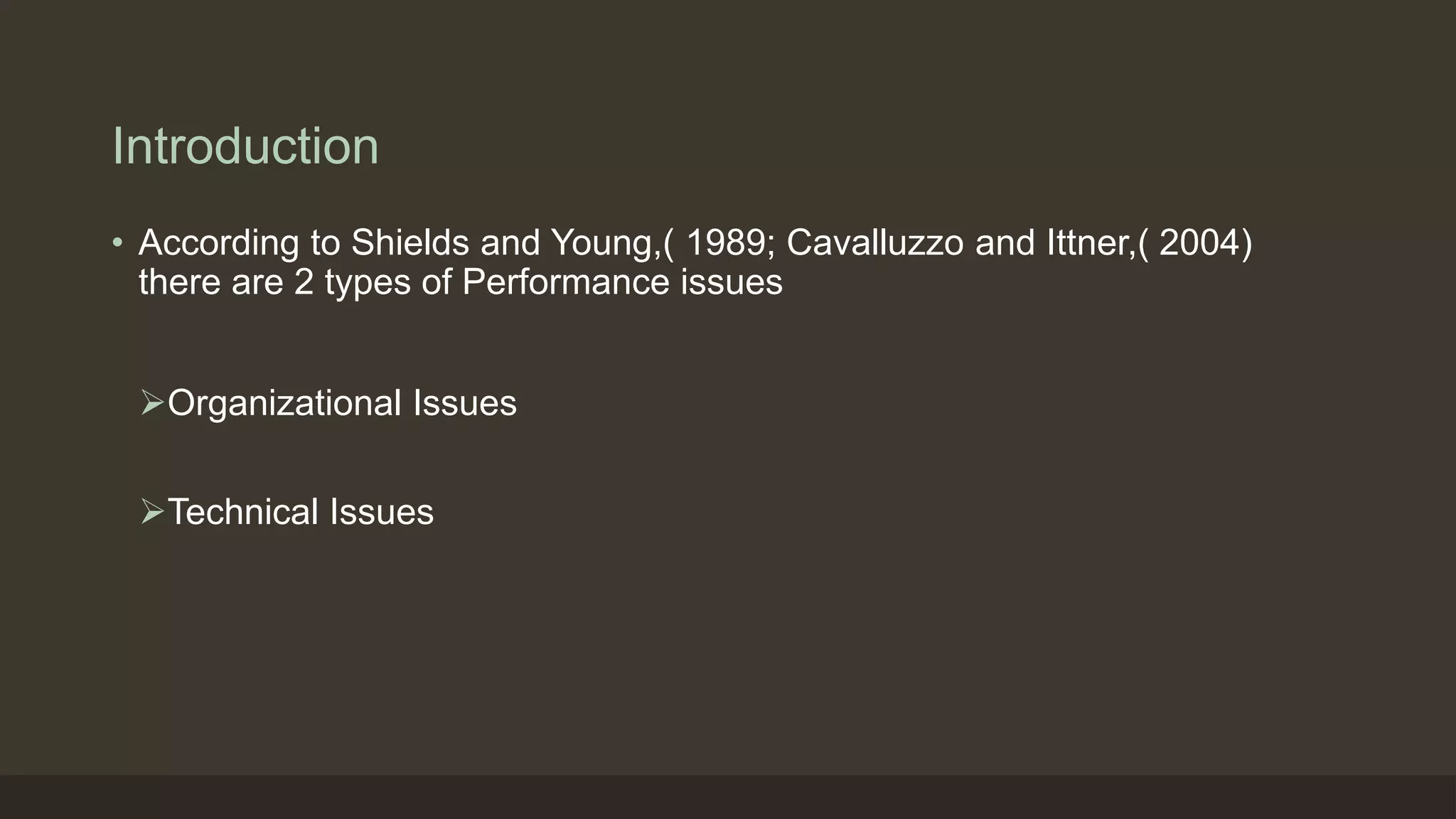 Issues in performance measurement | PPTX