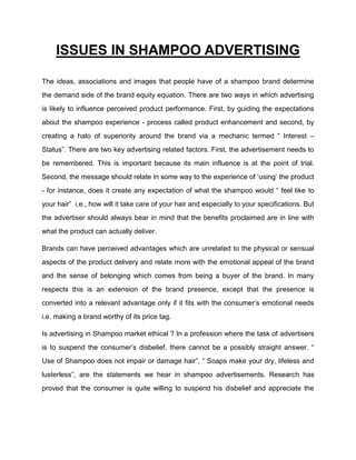 Shampoo Advertisement Example