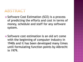 Issues in software cost estimation | PPT