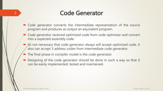 Issues in the Design of a Code Generator.pptx
